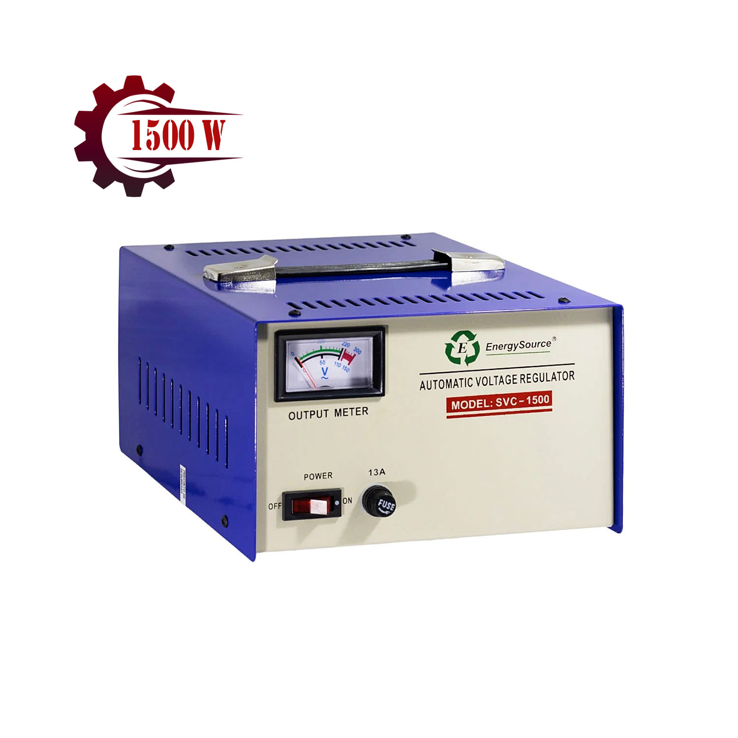 Estabilizador de Voltaje Servomotor 1500W SVC-1500 ENERGYSOURCE - Gohusitec